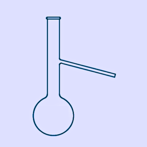 DISTILLATION FLASK (With Side Tube at Angle), ASTM SIZE - Laboratory ...